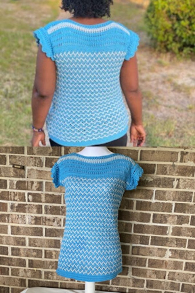 Iris Lacy Top Free Crochet Pattern - Fosbas Designs