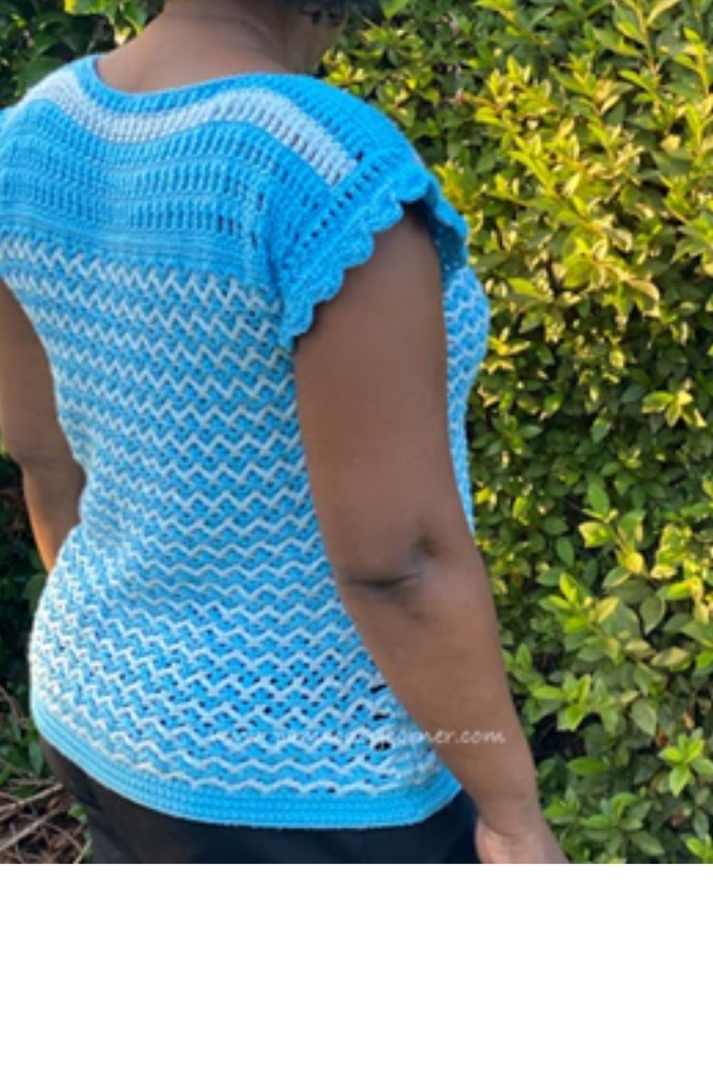 Iris Lacy Top Free Crochet Pattern - Fosbas Designs