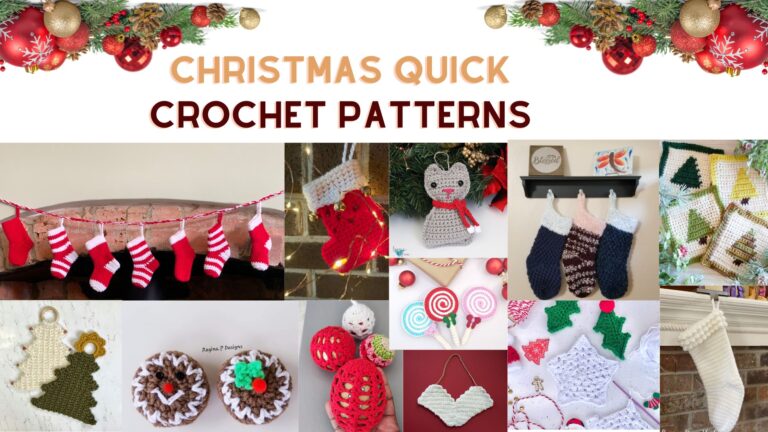 32 Quick Crochet Christmas Patterns to make - Fosbas Designs