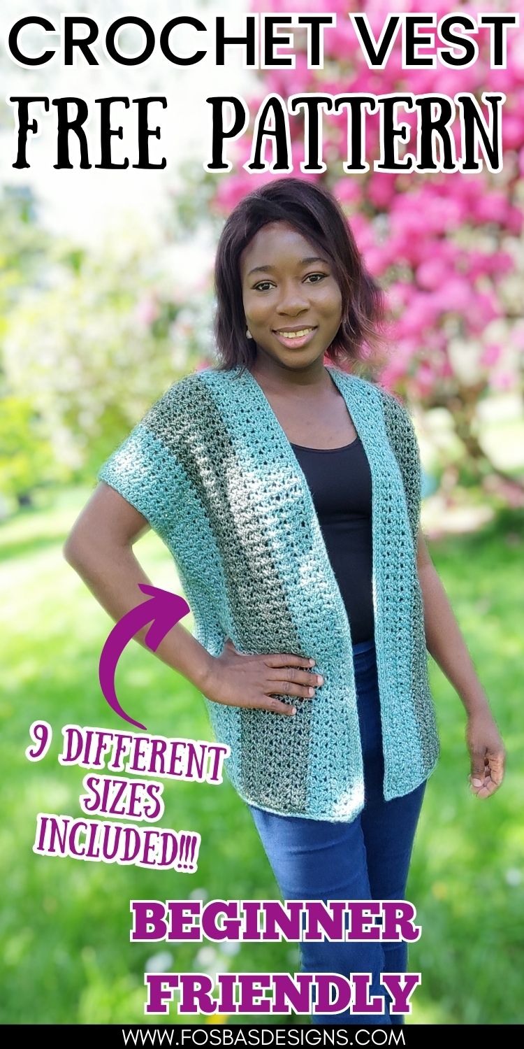 Crochet Vest Pattern: Free - Fosbas Designs
