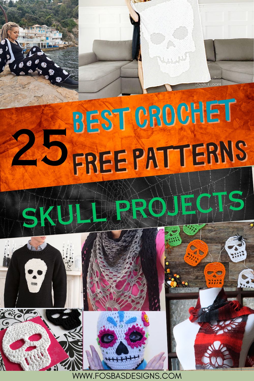25 Free skull crochet pattern - Fosbas Designs