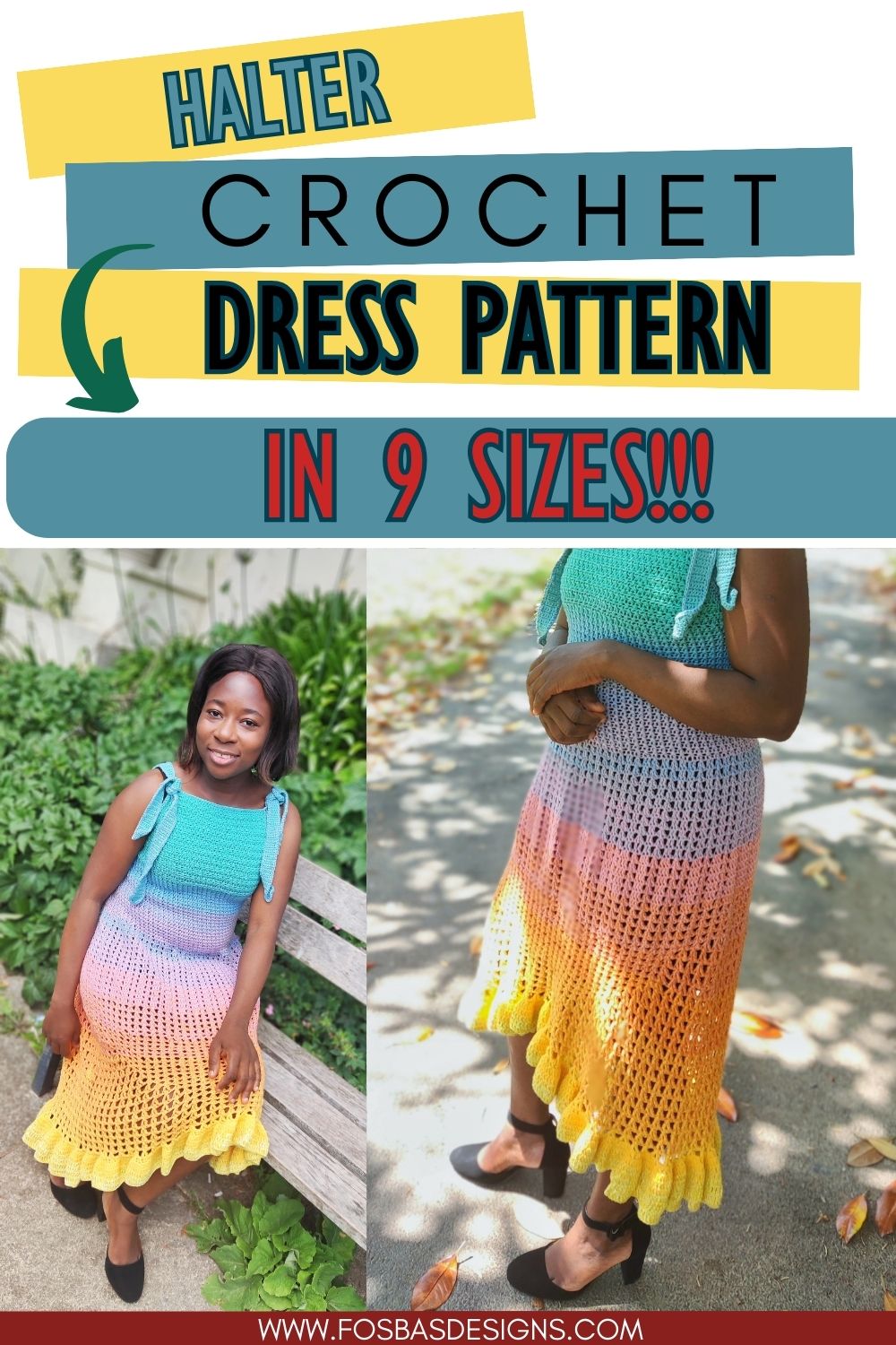 Crochet Halter Dress Pattern - Fosbas Designs