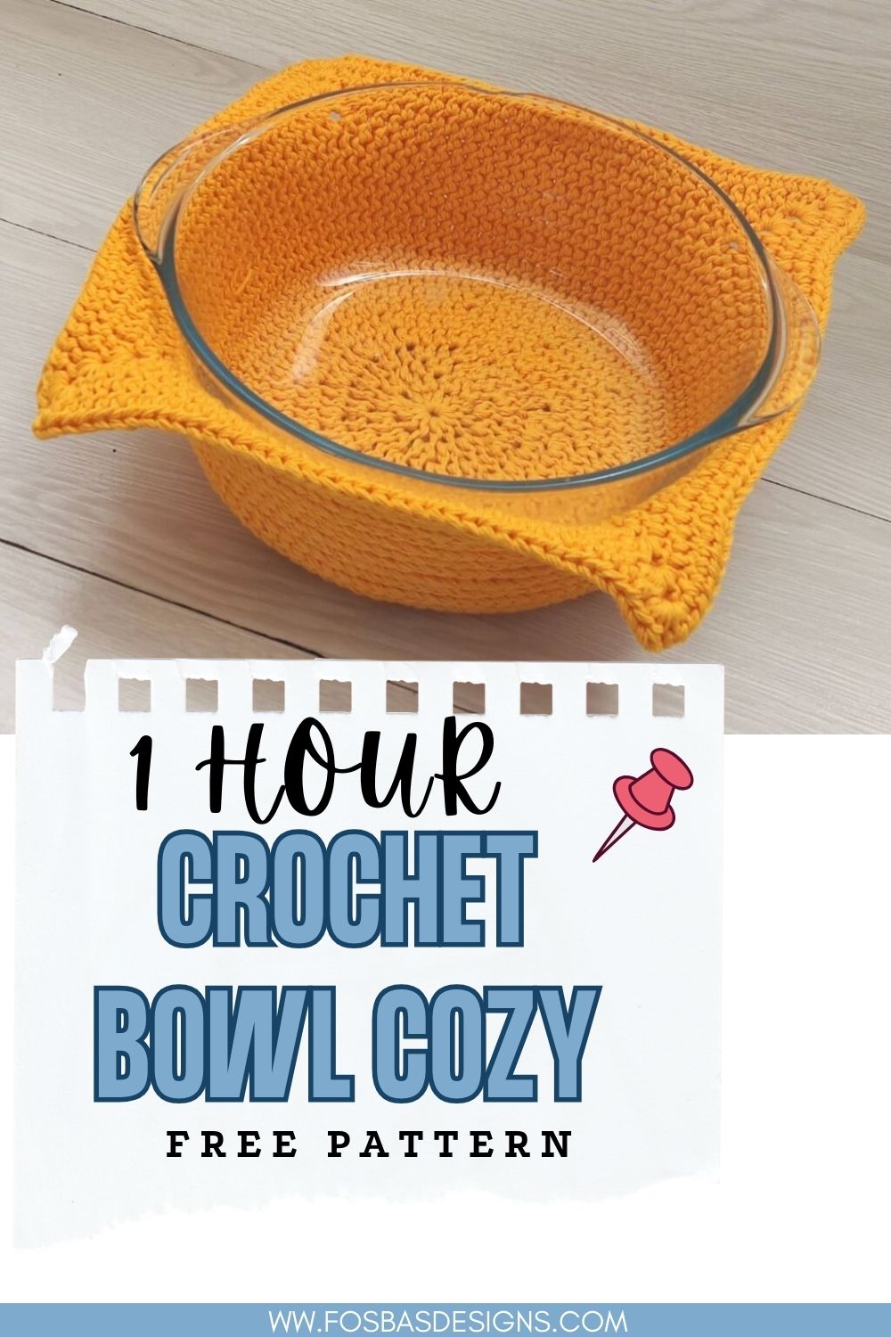 Quick Microwave Bowl Cozy Crochet Pattern - Fosbas Designs