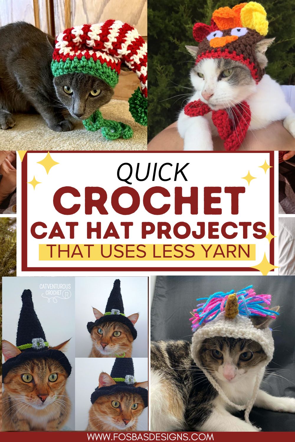Crochet Cat Hat: 18 Free Patterns - Fosbas Designs