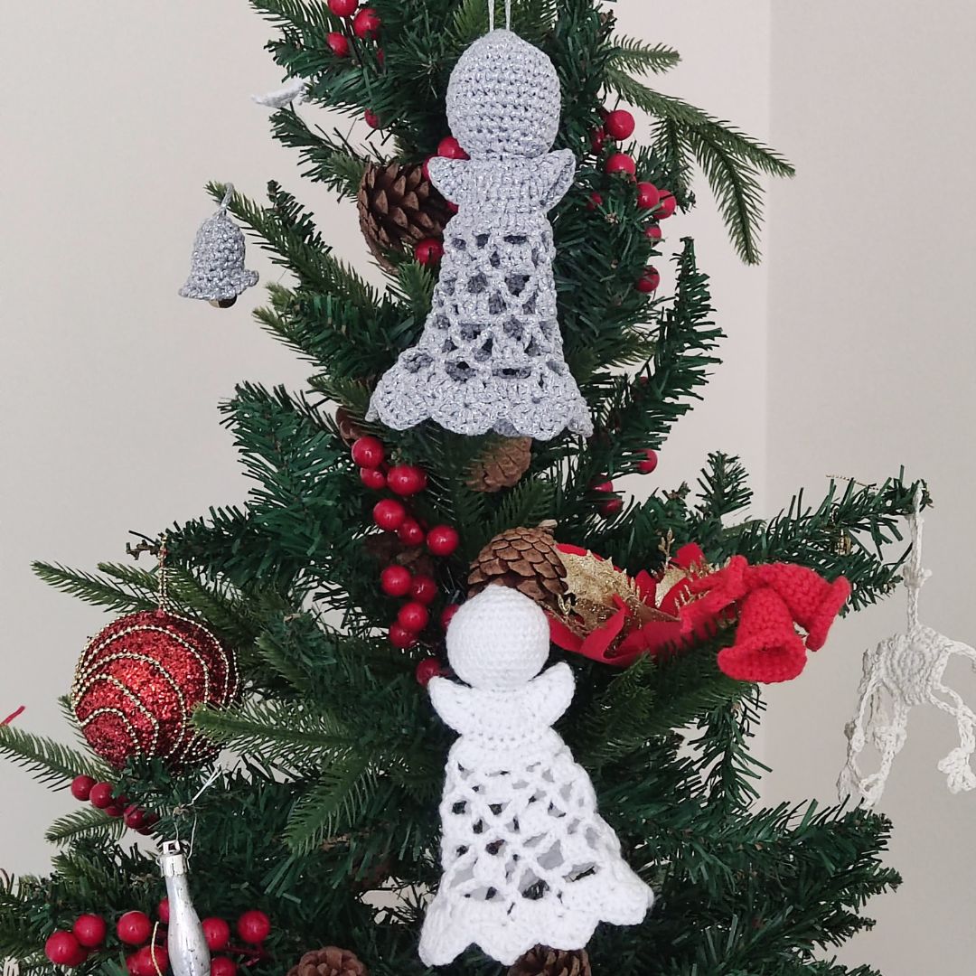 Crochet angel ornament pattern - Fosbas Designs