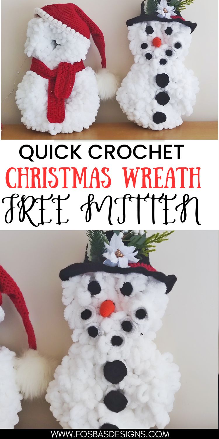 Easy snowman wreath DIY - Fosbas Designs