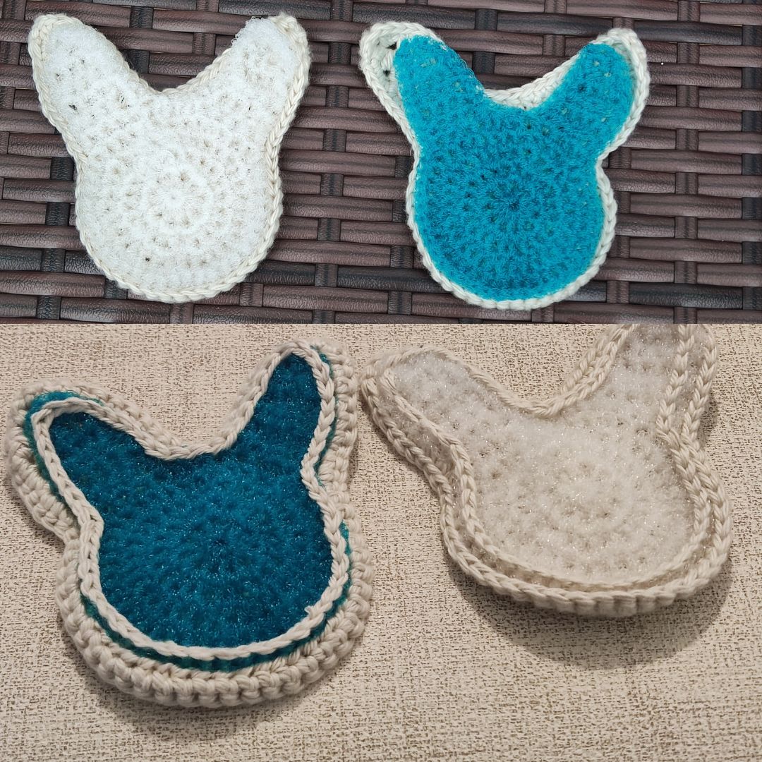 Bunny Reusable Crochet Scrubbie Pattern - Fosbas Designs
