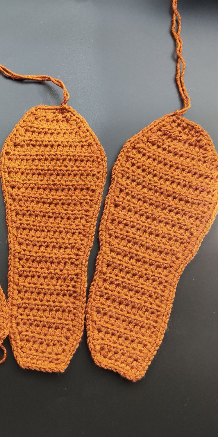 How to crochet slippers soles - Fosbas Designs