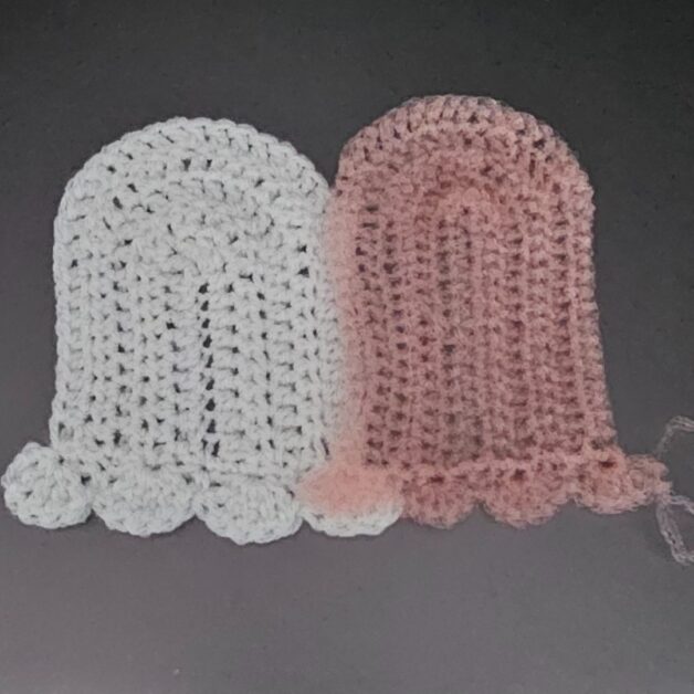 Ghost crochet dish scrubbies - Fosbas Designs