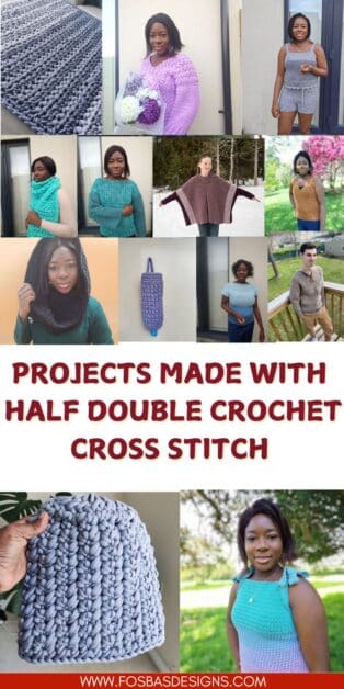 How to make the Crossed half double crochet stitch tutorial - Fosbas ...