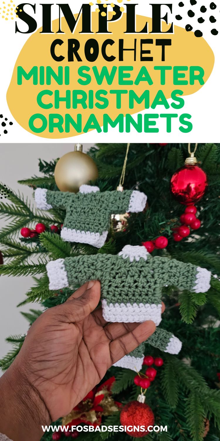 Ugly christmas sweater crochet free pattern - Fosbas Designs