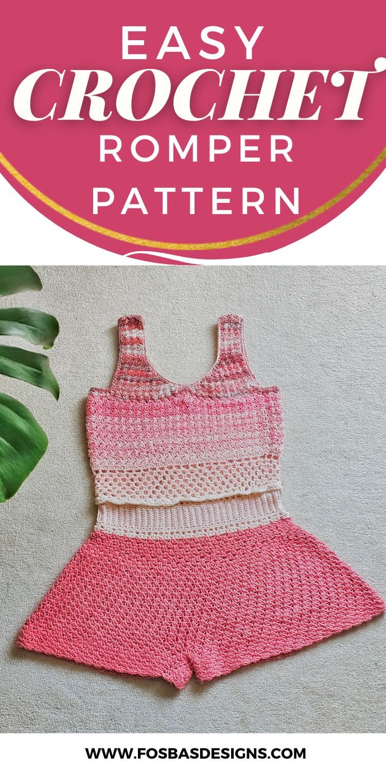 Adult Crochet Romper Free Pattern - Fosbas Designs