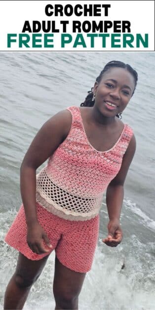 Adult Crochet Romper Free Pattern - Fosbas Designs