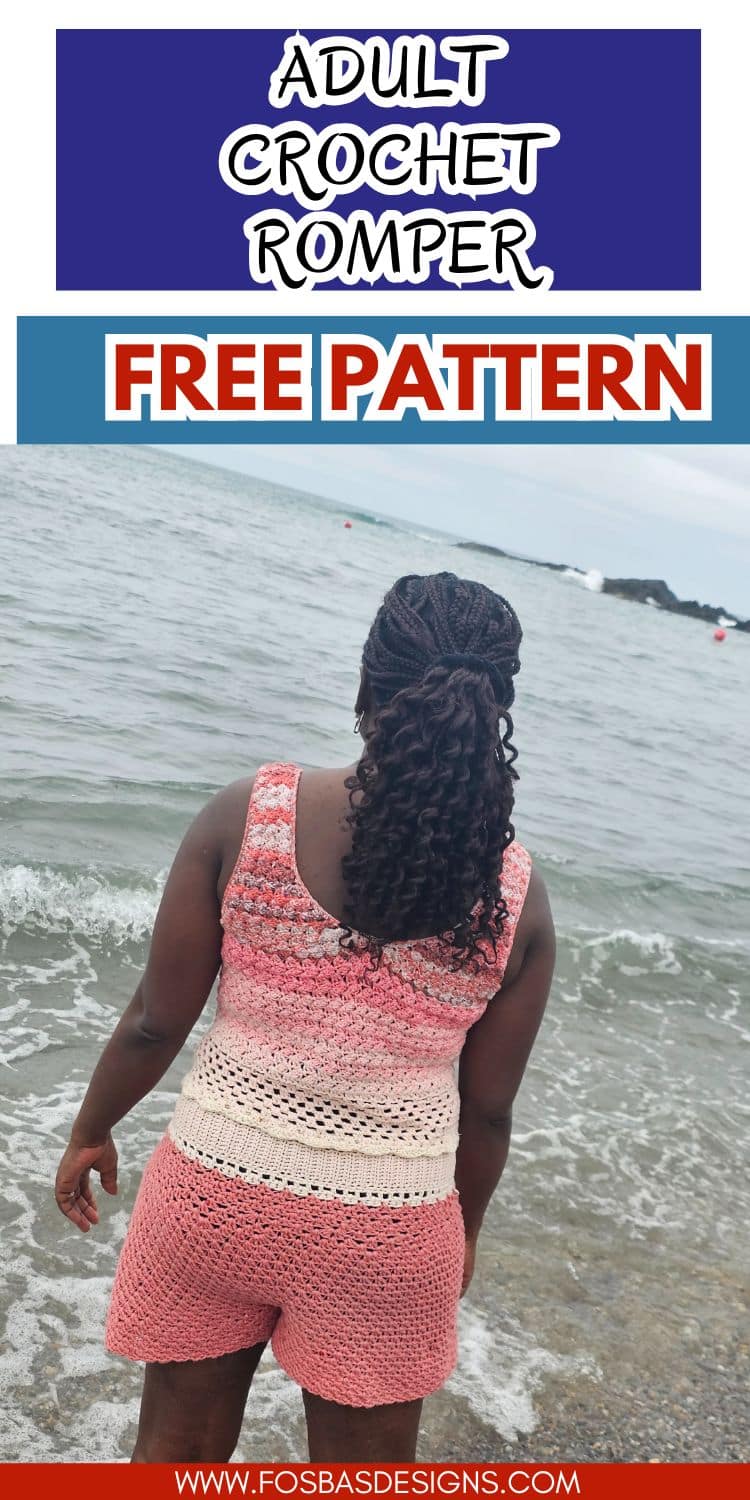Adult Crochet Romper Free Pattern - Fosbas Designs