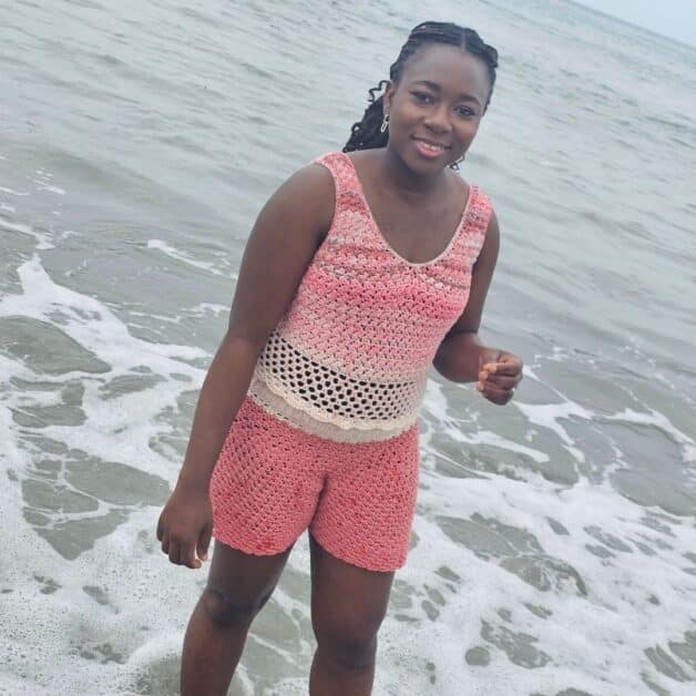Adult Crochet Romper Free Pattern - Fosbas Designs