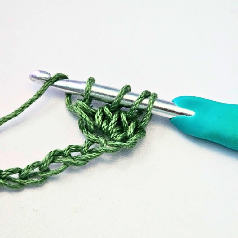 How to do 3 double crochet cluster stitch - Fosbas Designs