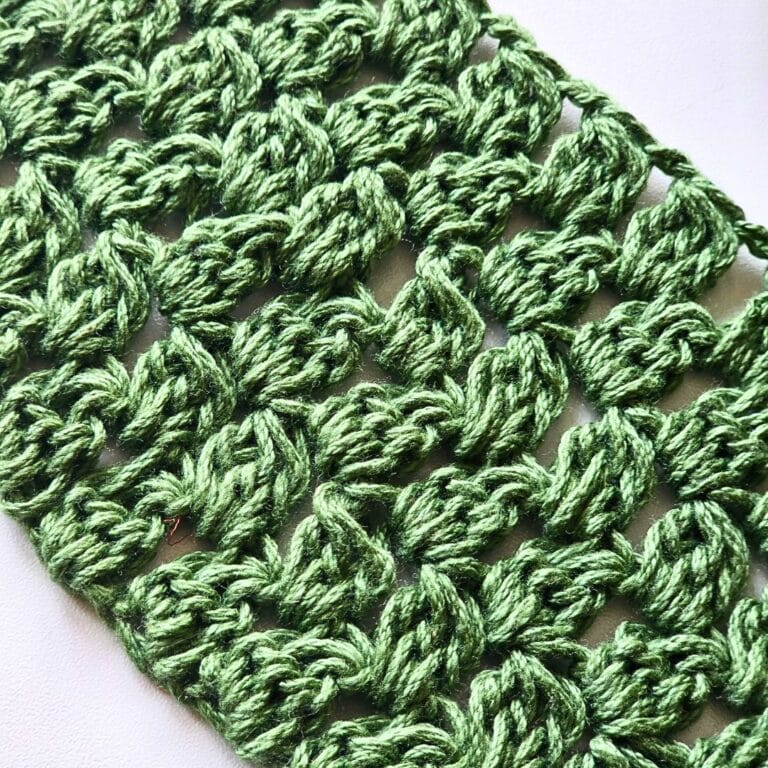 How to do 3 double crochet cluster stitch - Fosbas Designs