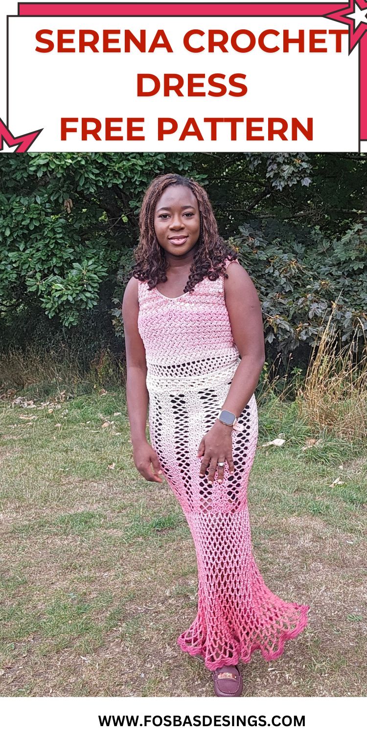 Modern crochet dress pattern - Fosbas Designs