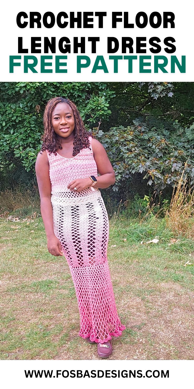 Modern crochet dress pattern - Fosbas Designs