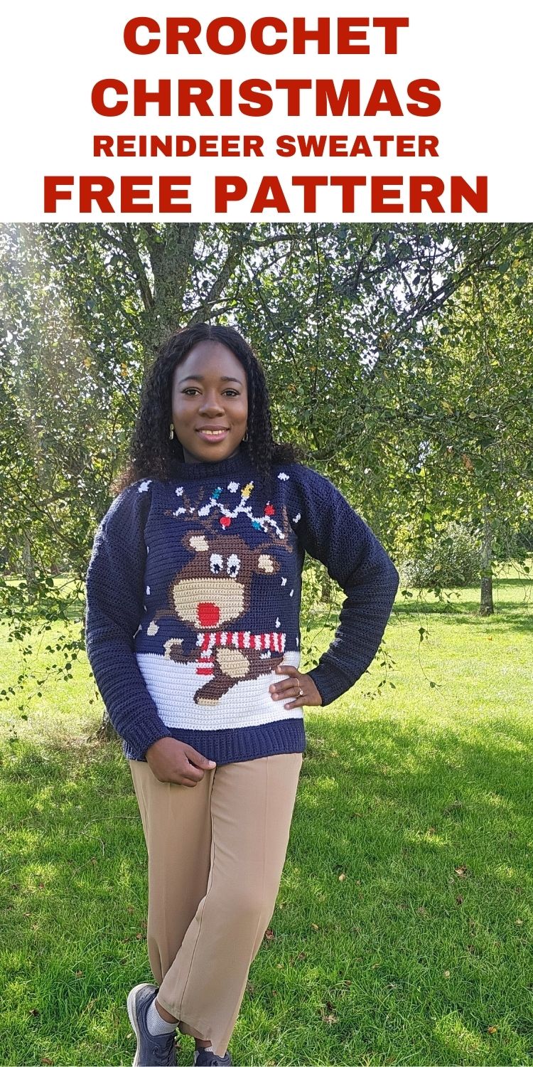 Crochet Christmas Sweater Pattern - Fosbas Designs