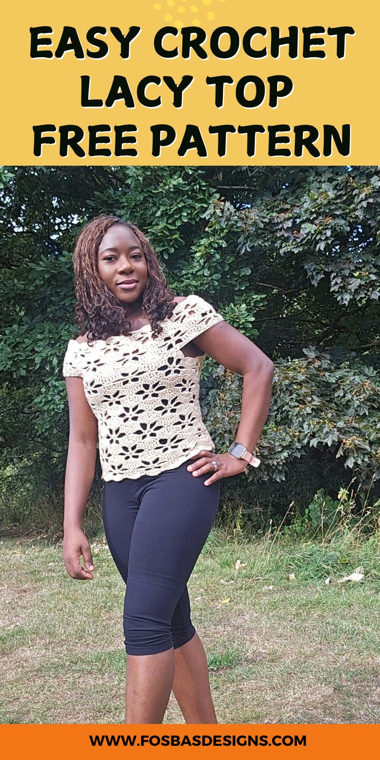Off Shoulder Crochet Top Pattern - Fosbas Designs