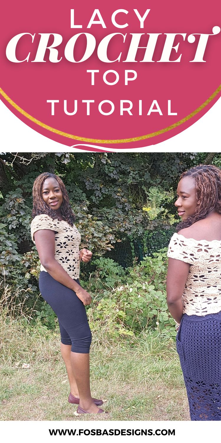 Off Shoulder Crochet Top Pattern - Fosbas Designs