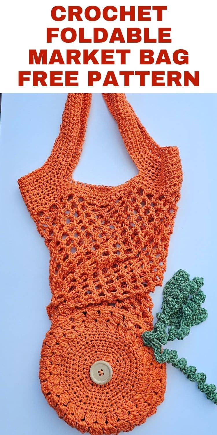 Foldable Market Bag Free Crochet Pattern - Fosbas Designs