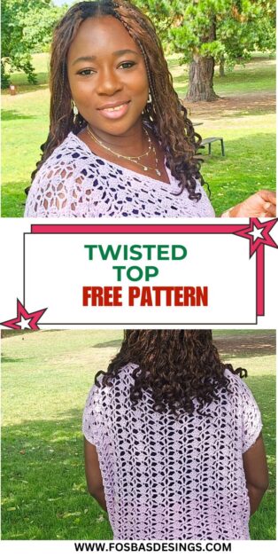 Bessie Knot Twisted Top Free Crochet Pattern - Fosbas Designs