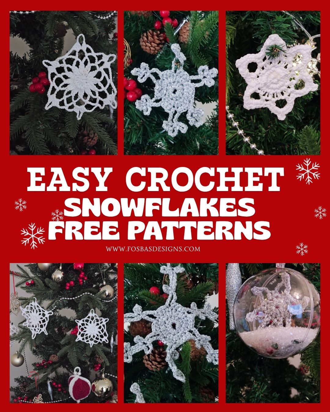 Crochet Snowflakes Free Patterns - Fosbas Designs