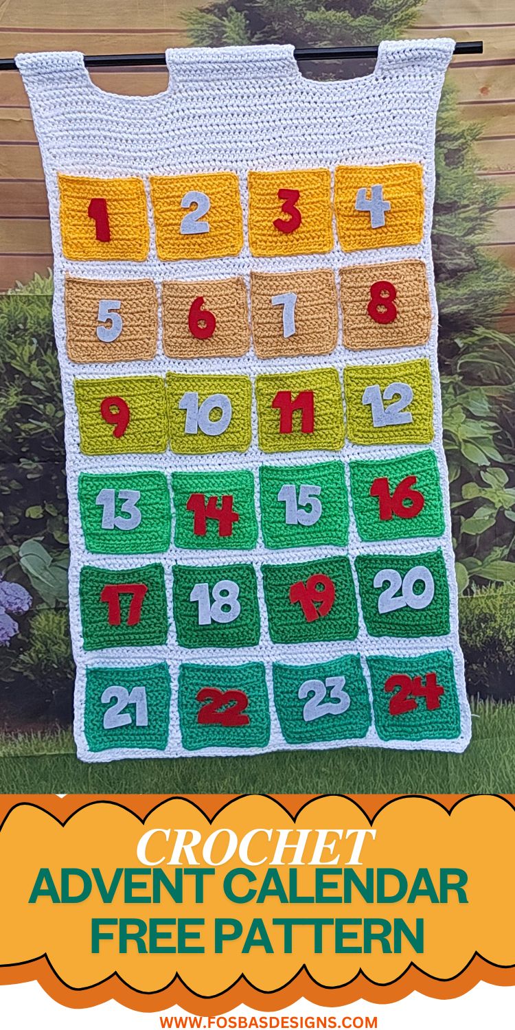 Easy Crochet Advent Calendar Free Pattern - Fosbas Designs