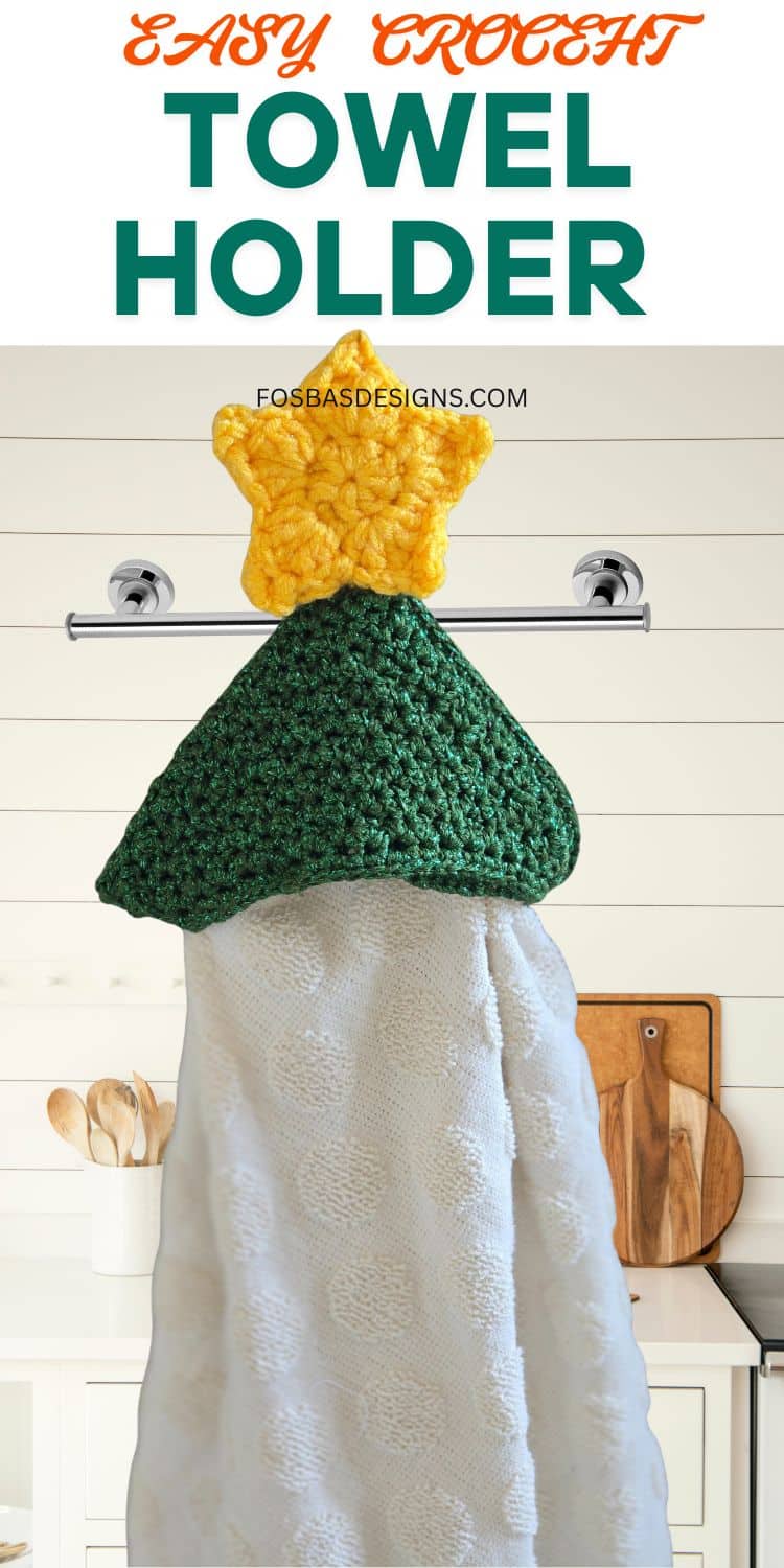 Simple Crochet Towel Holder Free Pattern - Fosbas Designs