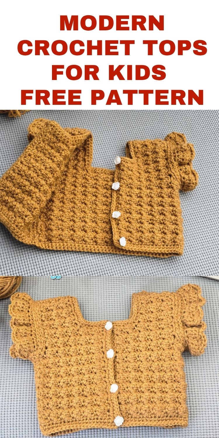 Toasted Marshmallow Crochet Top for Kids - Fosbas Designs